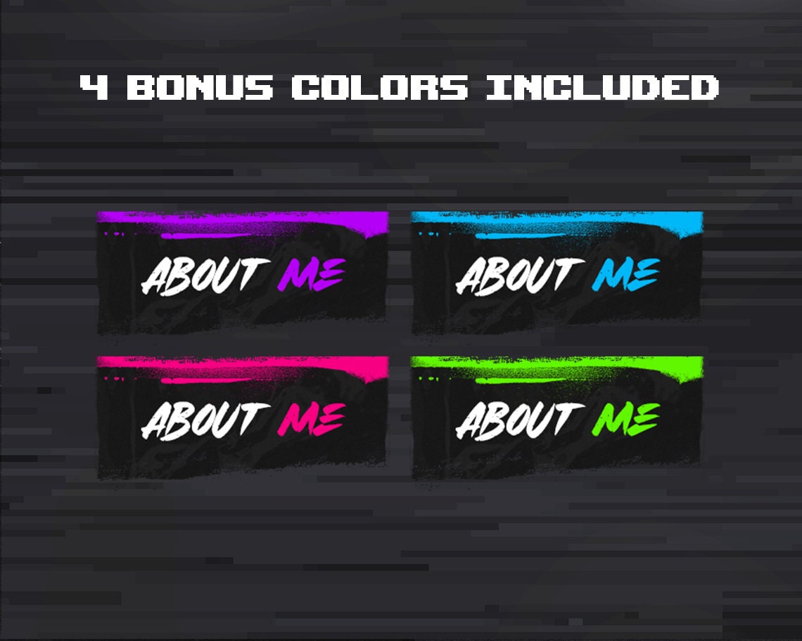 30 Grunge Brush Twitch Panels Pack/twitch Panel/ Streamer, Stream - Etsy