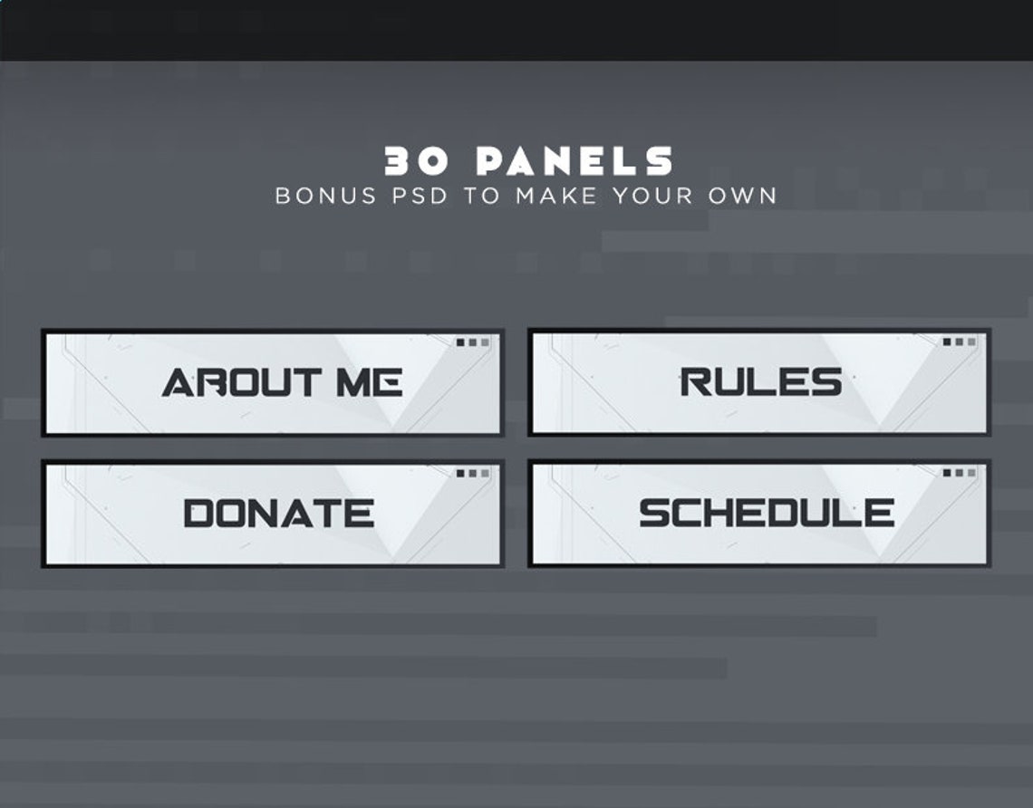 Neo Black & White Animated Stream Package Overlays, Alerts, Screens ...