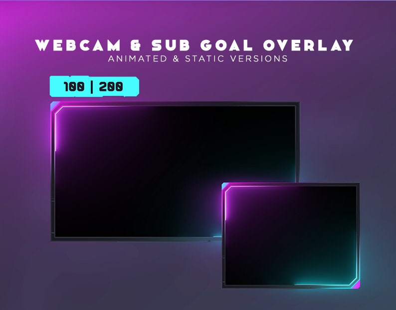 Cyberpunk Glitch Animated Stream Package | Overlays, Alerts, Screens ...