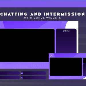 Minimal Purple Animated Stream Overlay Pack | Animated Stream Overlay ...