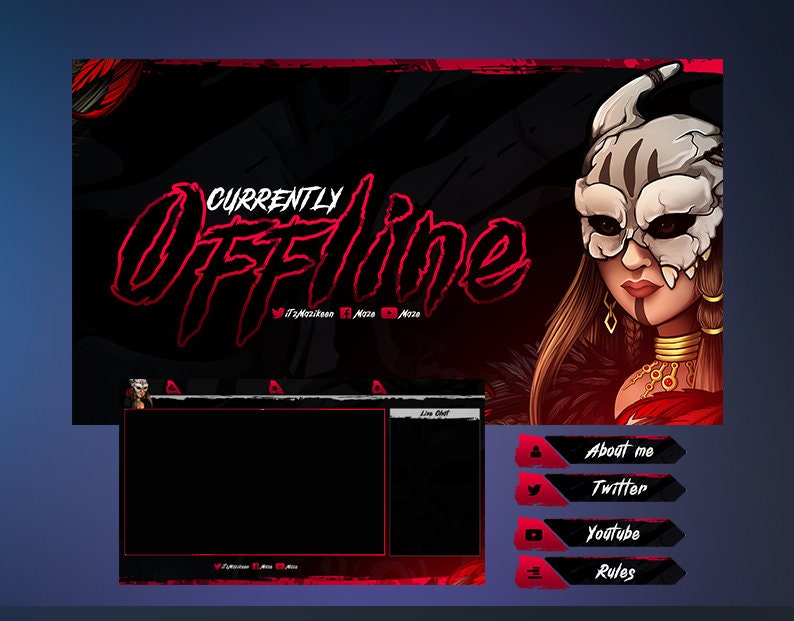 Custom Twitch Animated Stream Package L Custom Twitch Overlay Package L ...