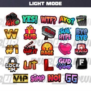 Twitch Emotes Pack for Streamers - 24 Static Text Emote - Text Emote ...