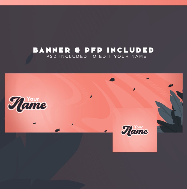 Peach Foliage Animated Stream Overlay Pack | Animated Stream Overlay ...