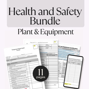 Plant & Equipment Safety Template Bundle: Risk Assessment, MSDS ...