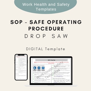 Safe Operating Procedure SOP Drop Saw Induction Health Safety Workplace ...