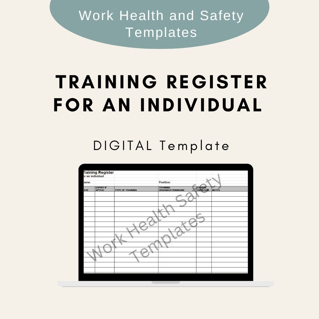 Employee Training Register | Workplace Induction | Competency Records ...