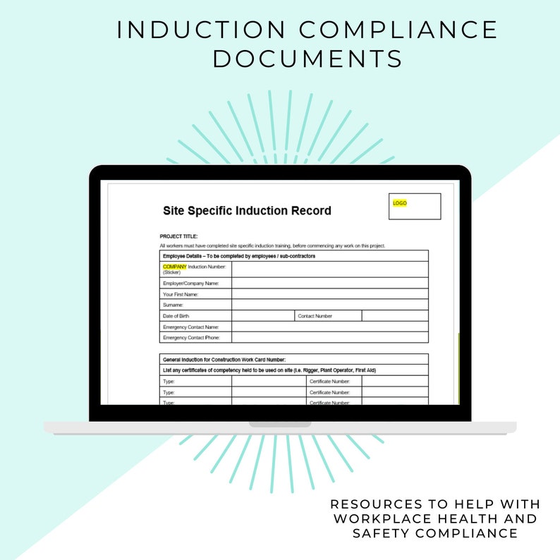 Induction Register Bundle Template | Employee | Induction Form ...