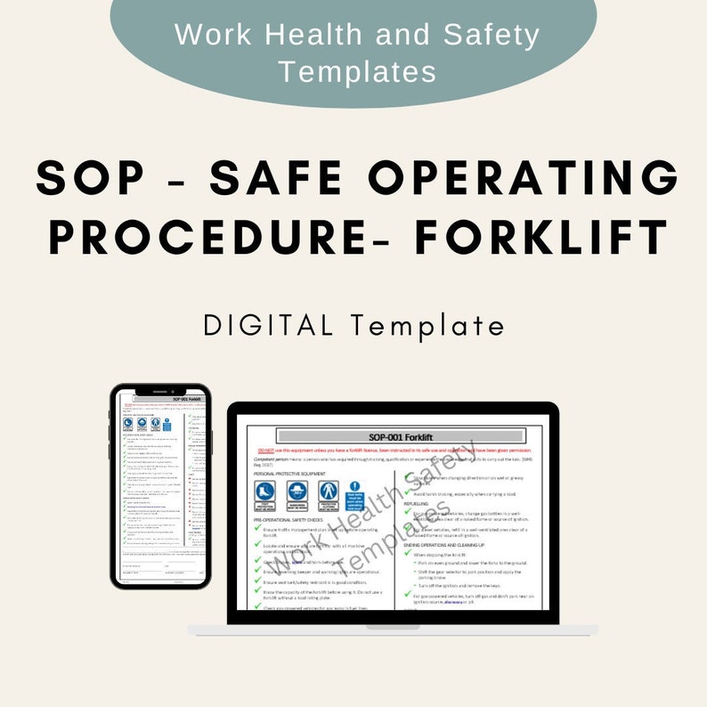 Safe Operating Procedure | Forklift | Construction | Workplace | Health ...
