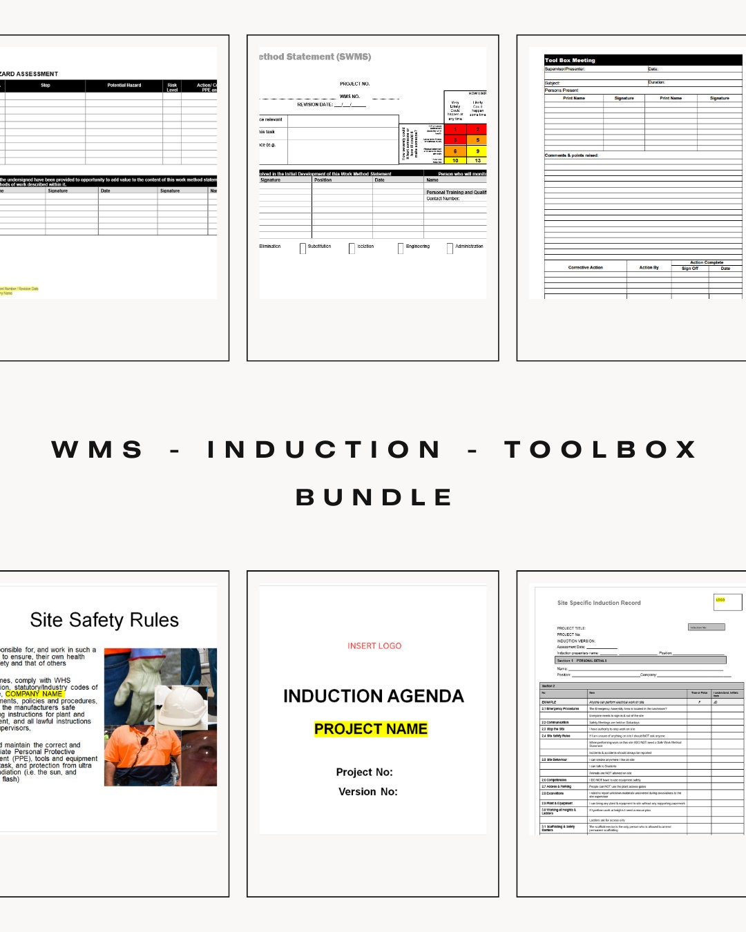 39 Page Health and Safety Management Bundle | Digital | Template | HR ...