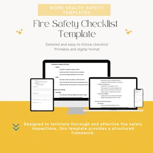 Fire Safety Checklist Template | Workplace | HR | Induction | Emergency ...