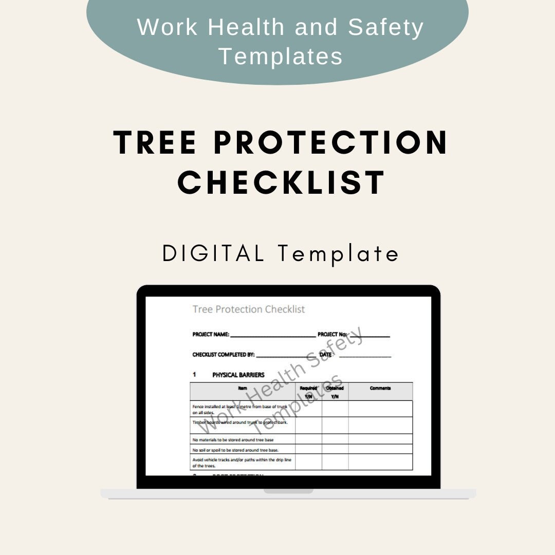 Tree Protection Checklist Template Construction Workplace WHS ...