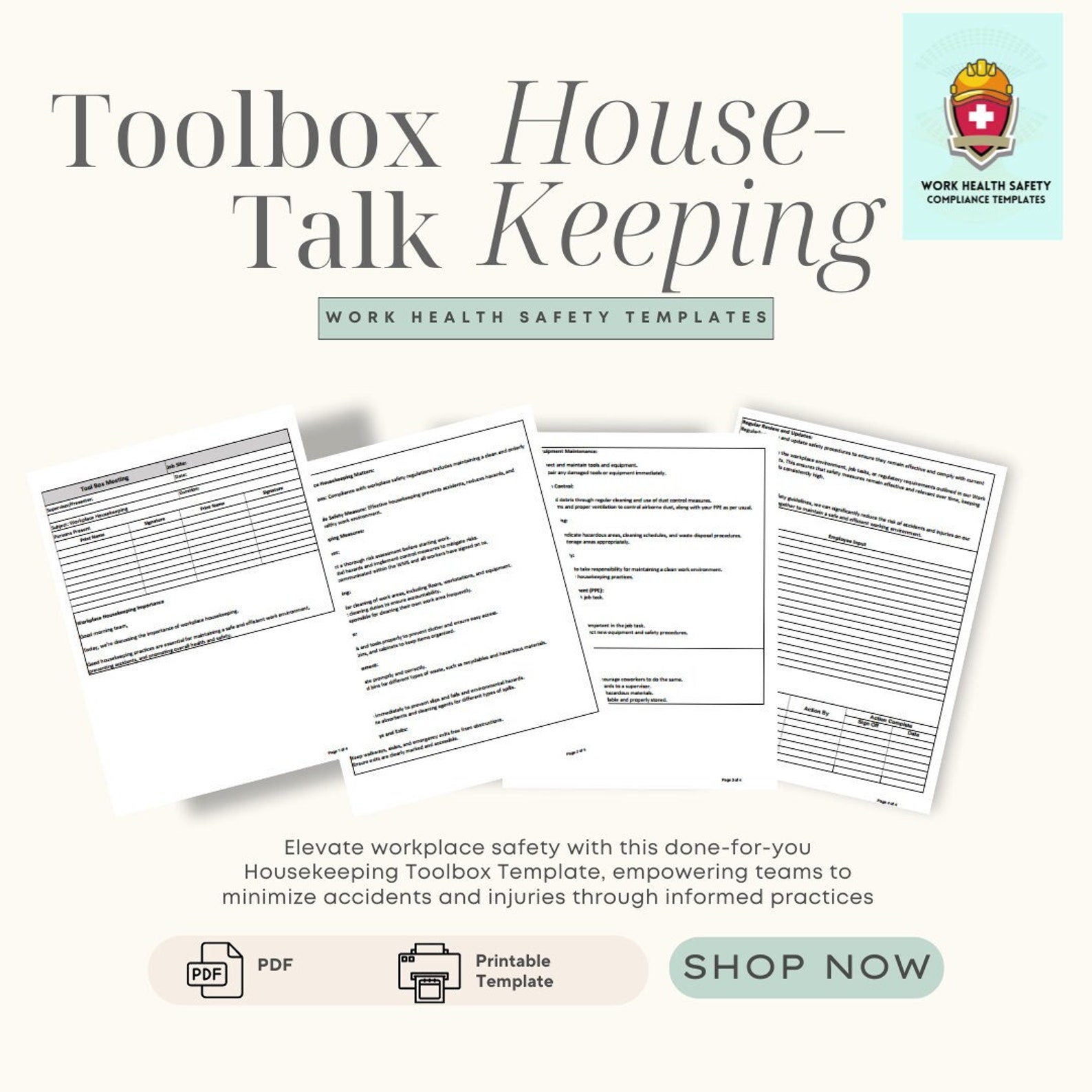 Housekeeping Complete Digital Toolbox Template | Construction ...