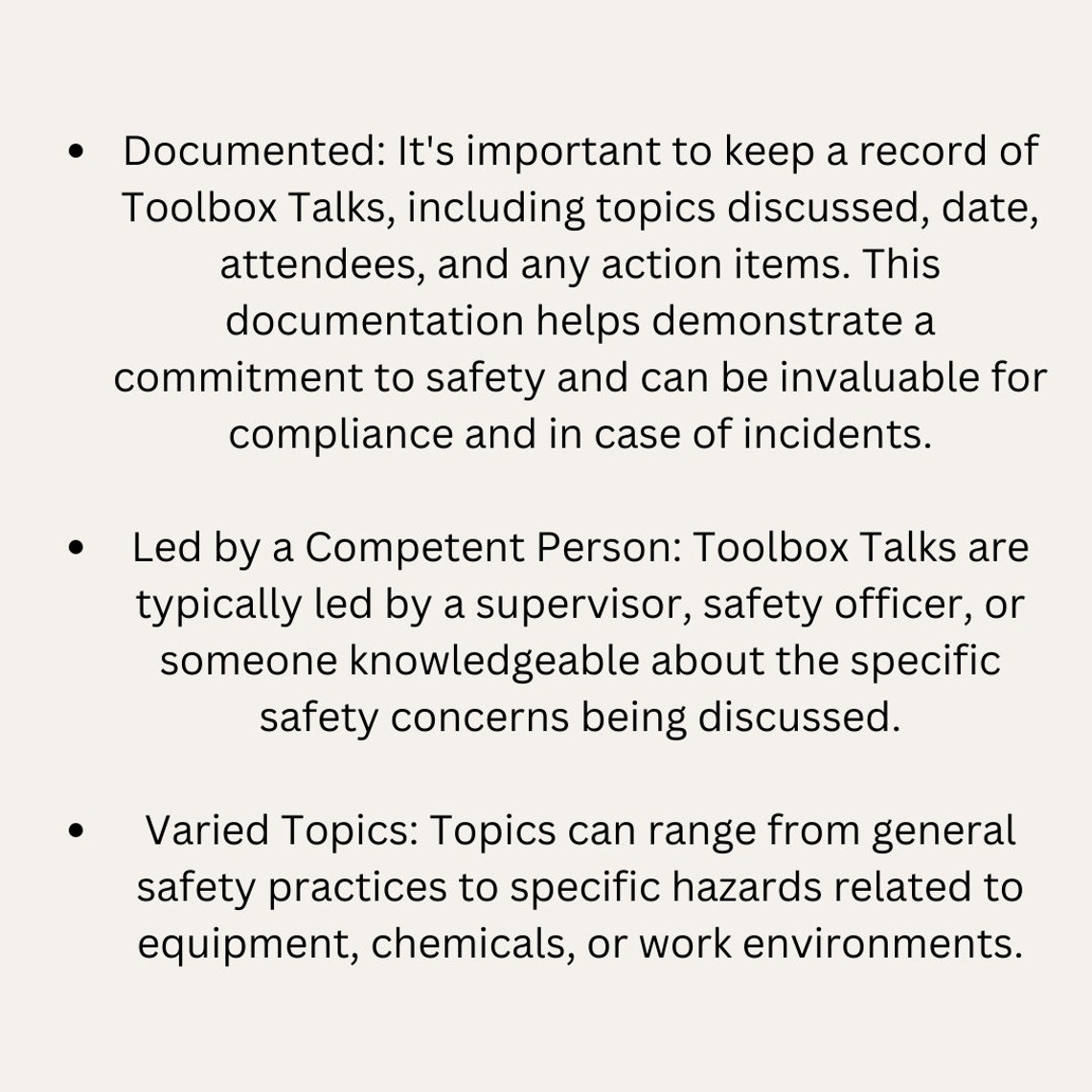 Toolbox Talk Template for Workplace Health and Safety Compliance ...