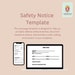 Safety Notice Template | Safety Incident Management | Workplace Hazard ...