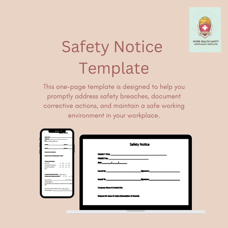Safety Notice Template | Safety Incident Management | Workplace Hazard ...