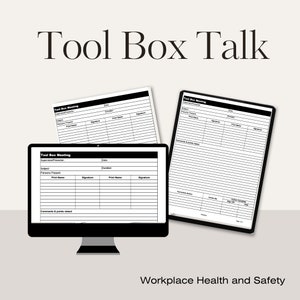 Toolbox Talk Template for Workplace Health and Safety Compliance ...