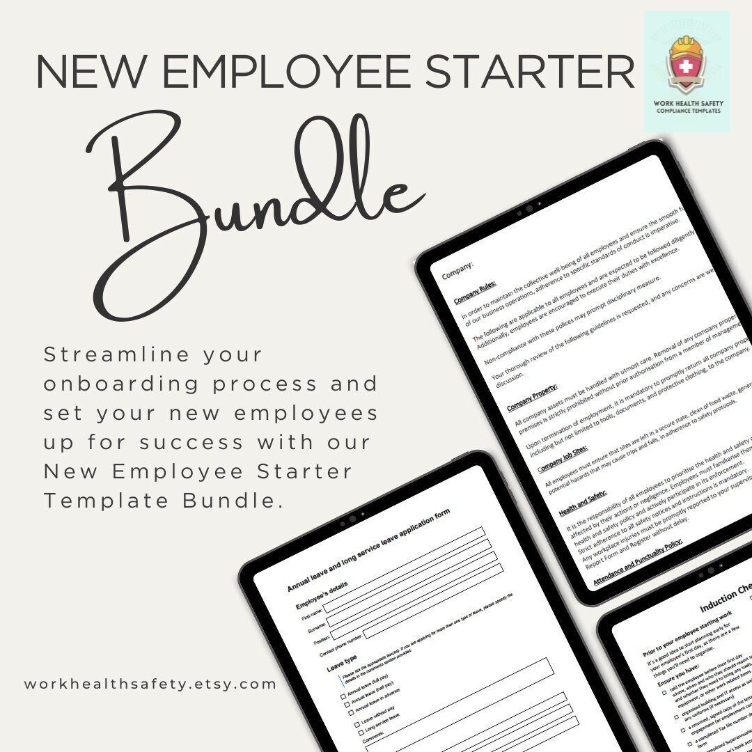 New Employee Starter Bundle Template | Leave Request Form | Induction ...