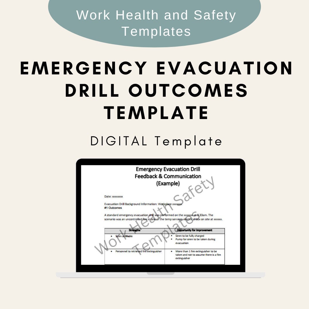 Emergency Evacuation Drill Outcomes Template | Feedback | Workplace ...