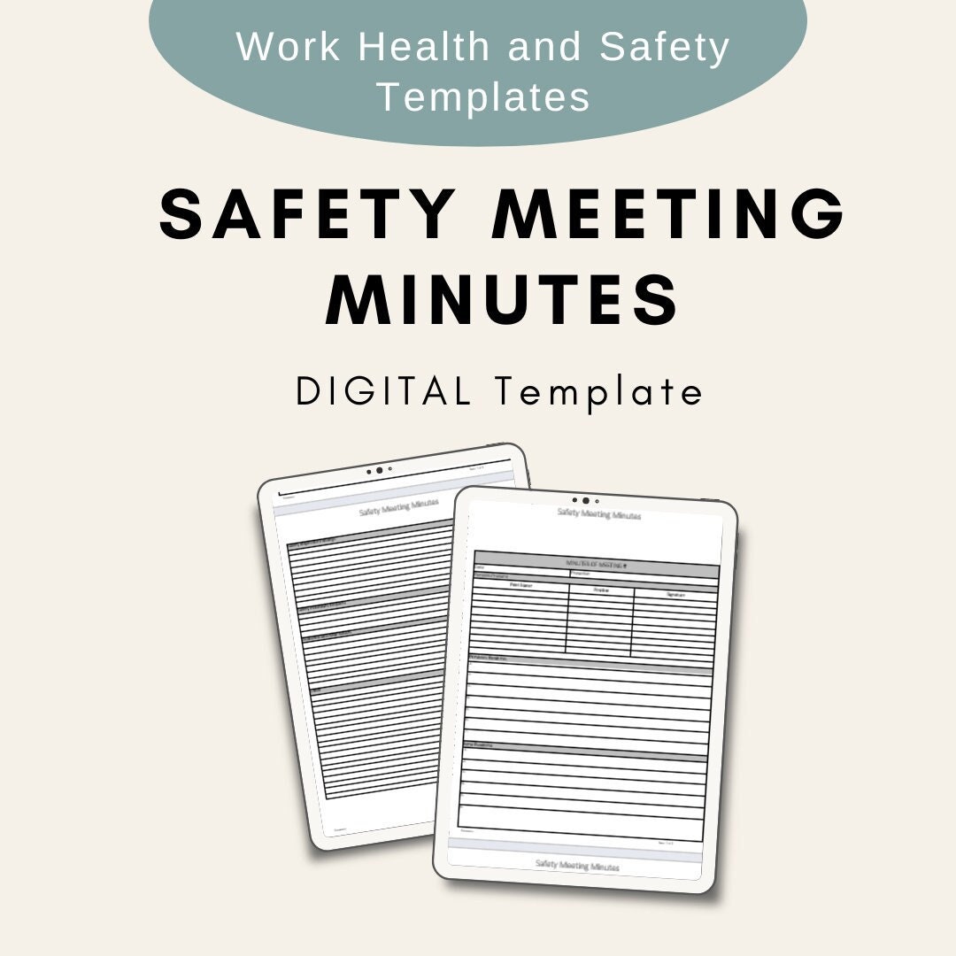 Safety Meeting Minutes Template | Workplace Consultation ...