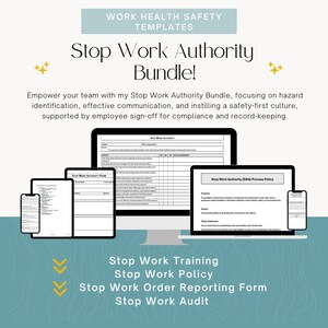 Stop Work Template | Workplace | Hazards | Training | Induction ...