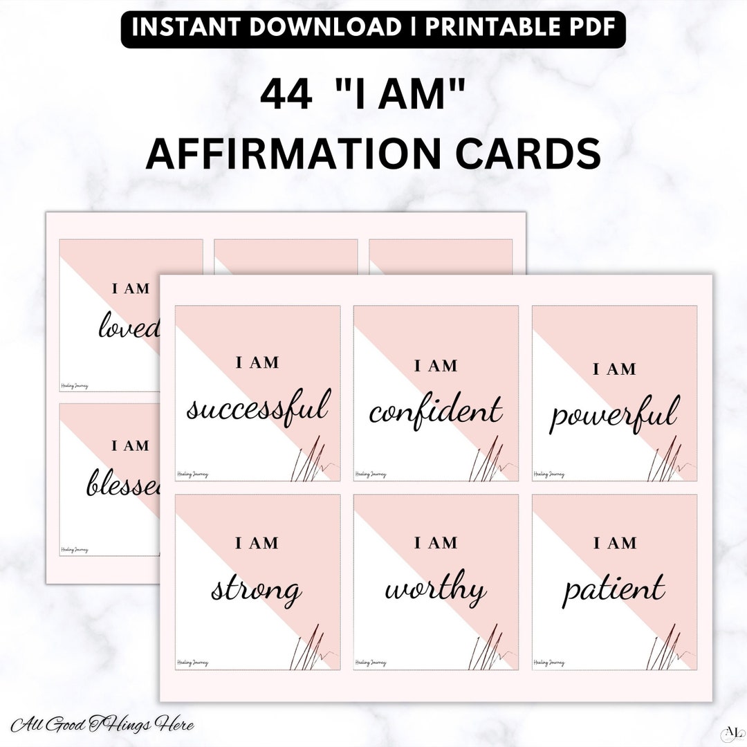 44 Printable I Am Affirmations for Manifestation, Digital I Am ...