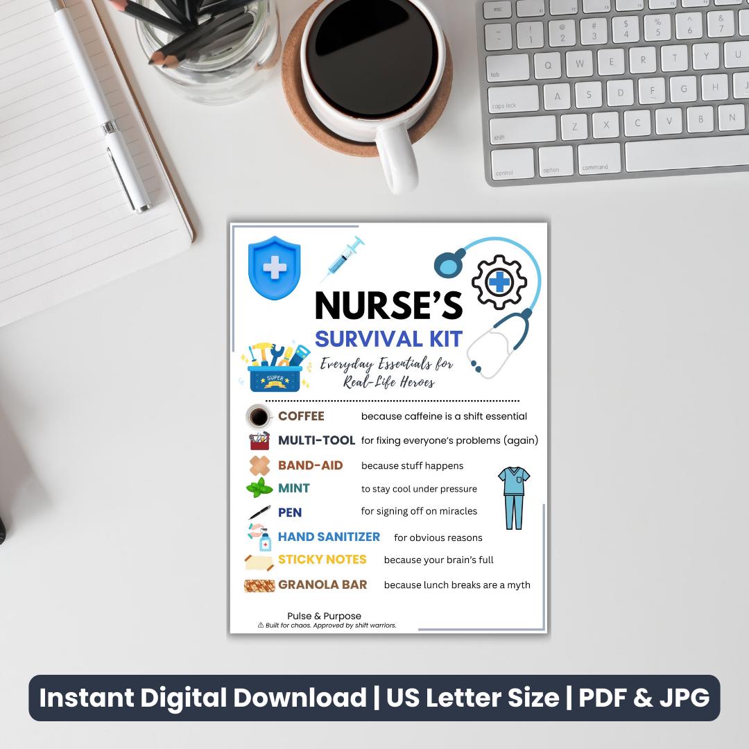 Printable Nurse Survival Kit Bundle: Funny, Graduation, Classic (PDF ...