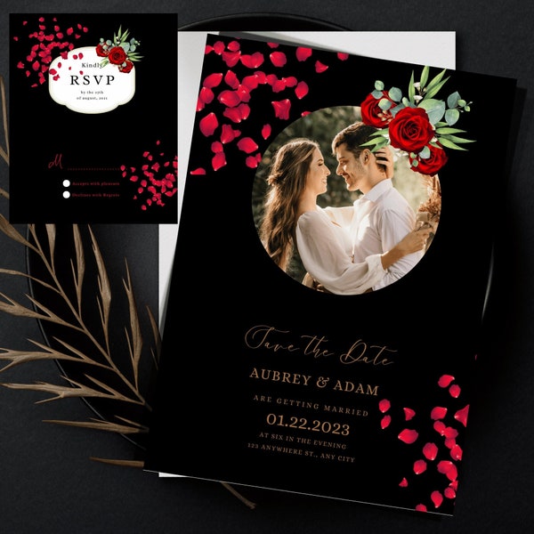 Red Black Wedding - Etsy