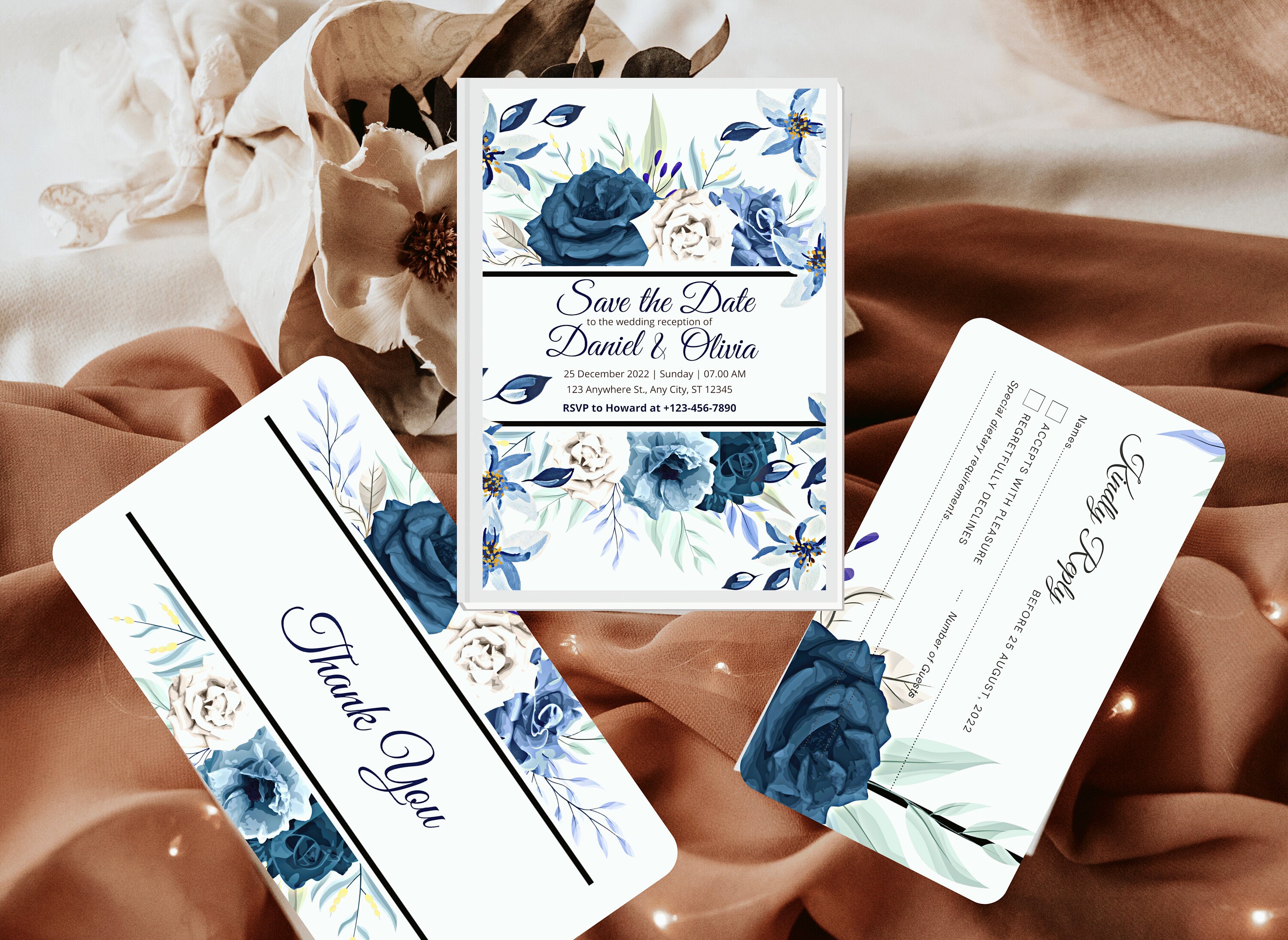 Printable Digital Wedding Invitation Card Template Editable Wedding ...