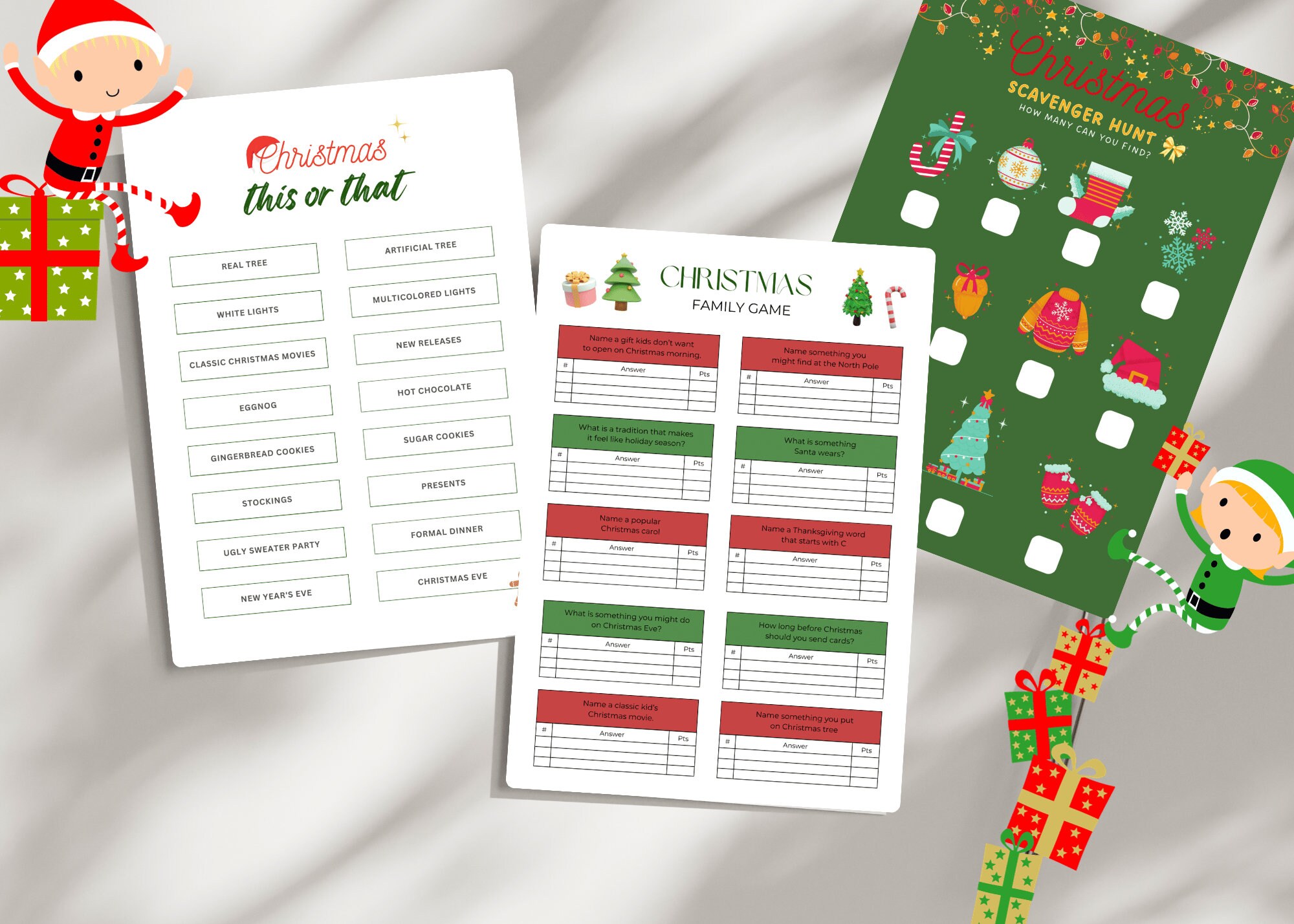 Christmas Bingo| Fun and Festive Christmas Printables| Christmas Games ...