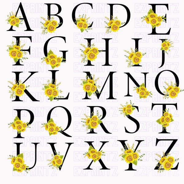 Sunflower Font - Etsy