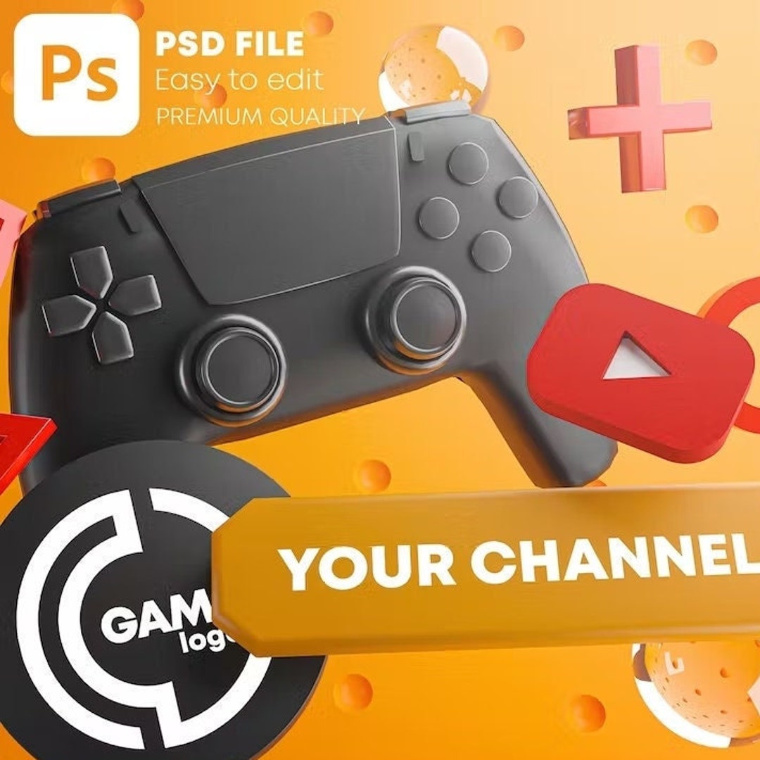 Gaming Youtube Channel Logo Promotion Mockup Pack - Etsy