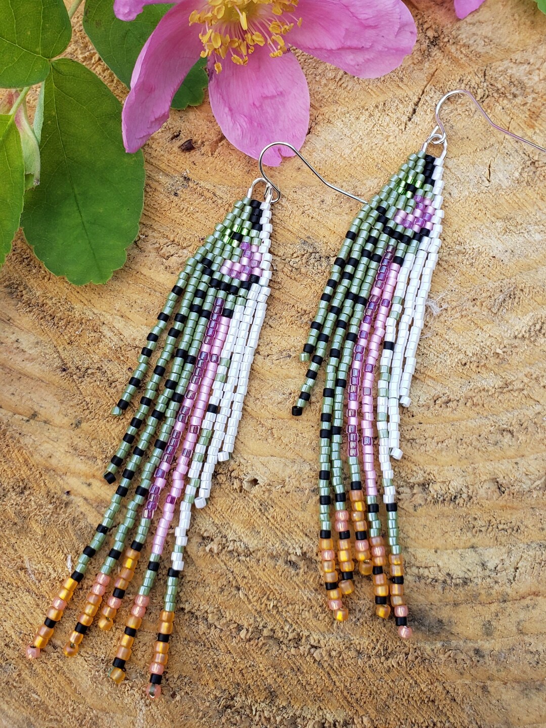 Rainbow Trout Earrings (light Green Back) - Etsy