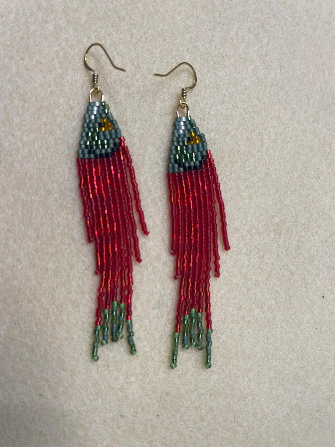 Salmon Earrings (sockeye) Solid Red Belly Version - Etsy
