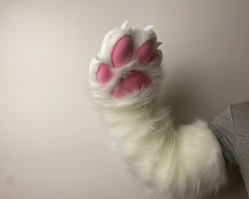 65cm Fursuit Paws Long Hand Arm Version Furry Gloves Animal Cosplay ...
