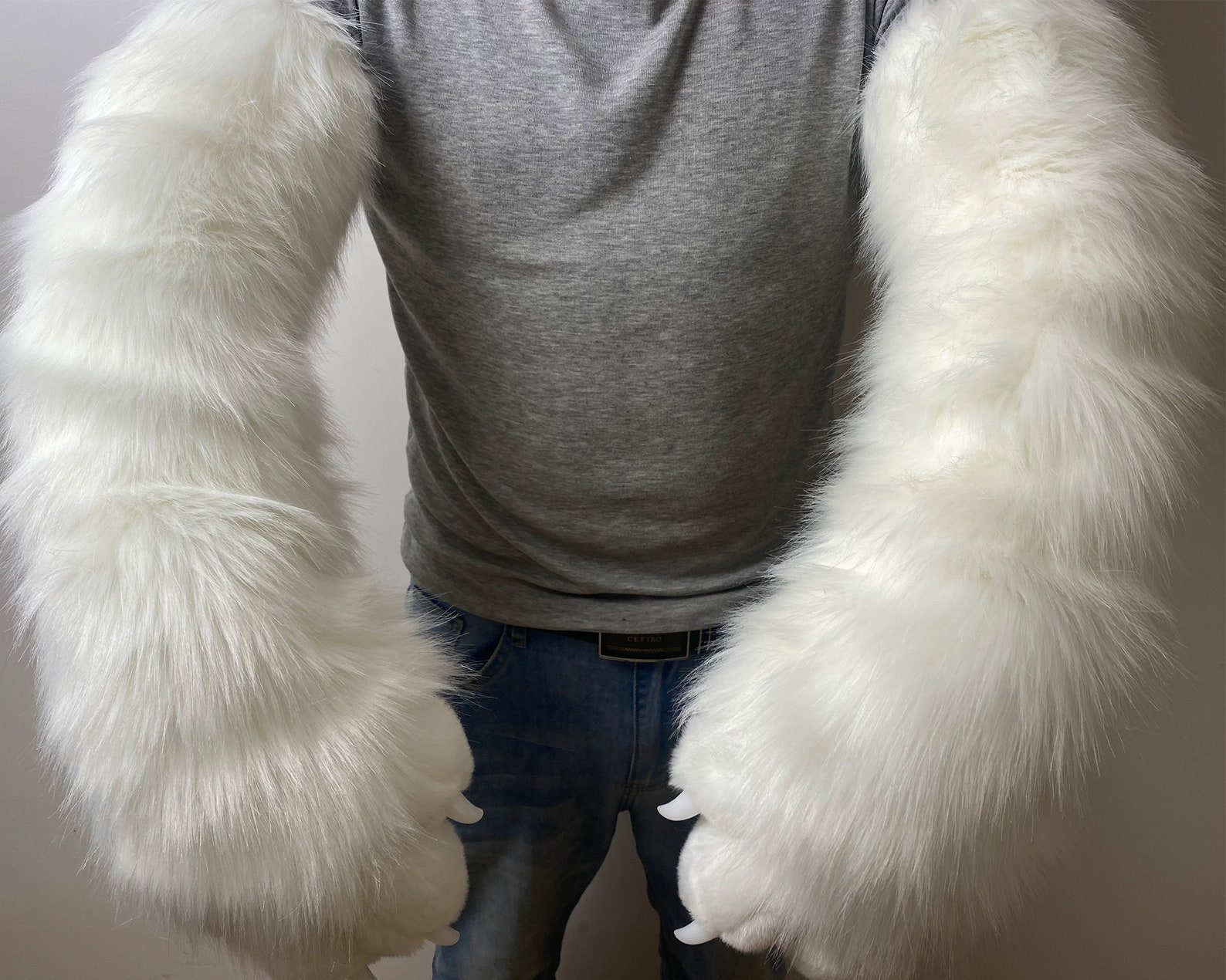 65cm Fursuit Paws Long Hand Arm Version Furry Gloves Animal Cosplay ...