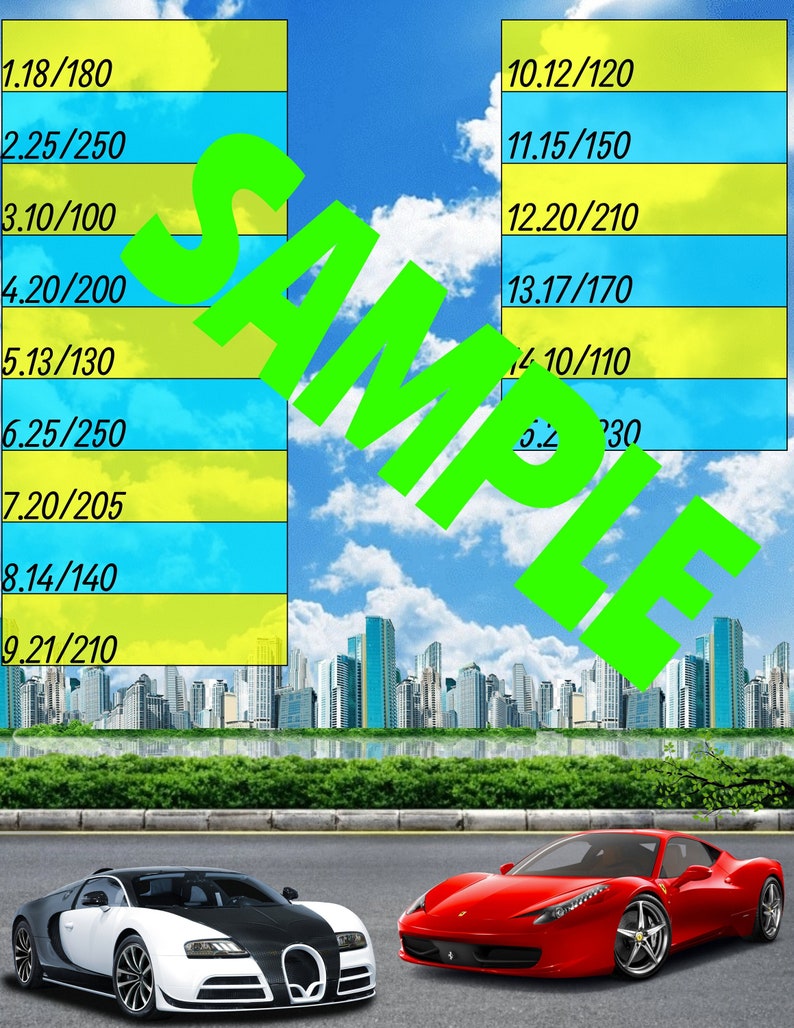 2pack Pick Your Pay Bingo Boards Bingo Lines 1-15 - Etsy