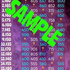 4 Pack Bundle 900 Wta Different Buy Ins on Each Bingo Boards Bingo ...