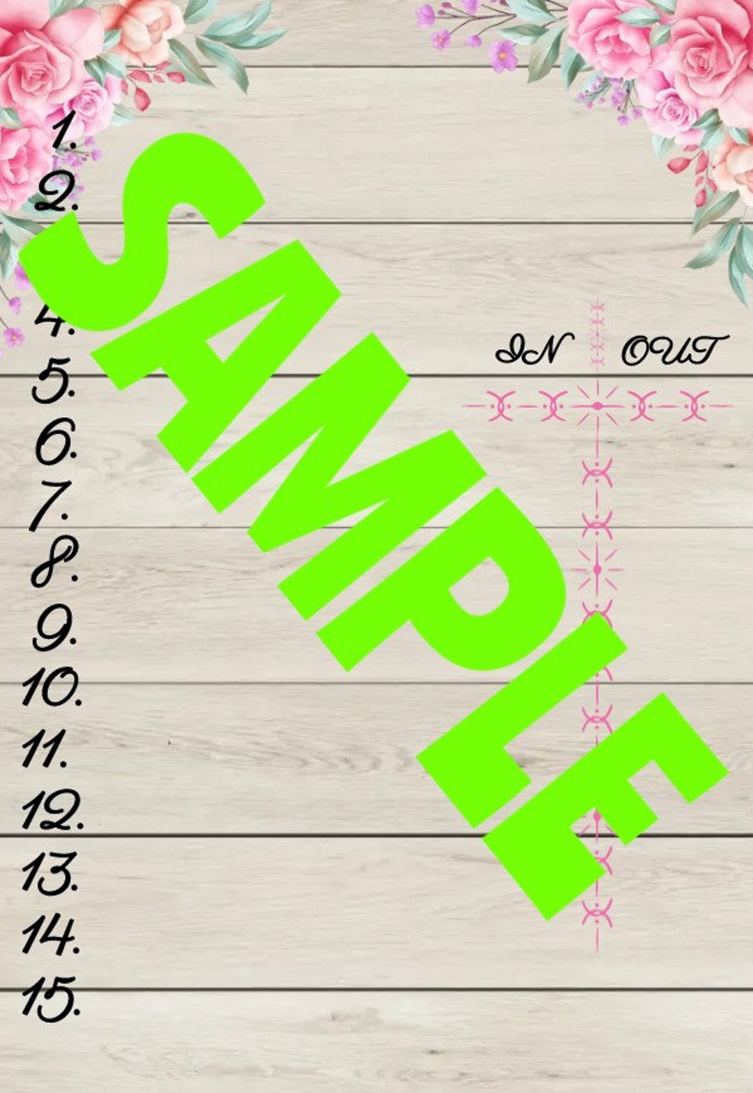 Bingo Board Board Fill IN - Etsy