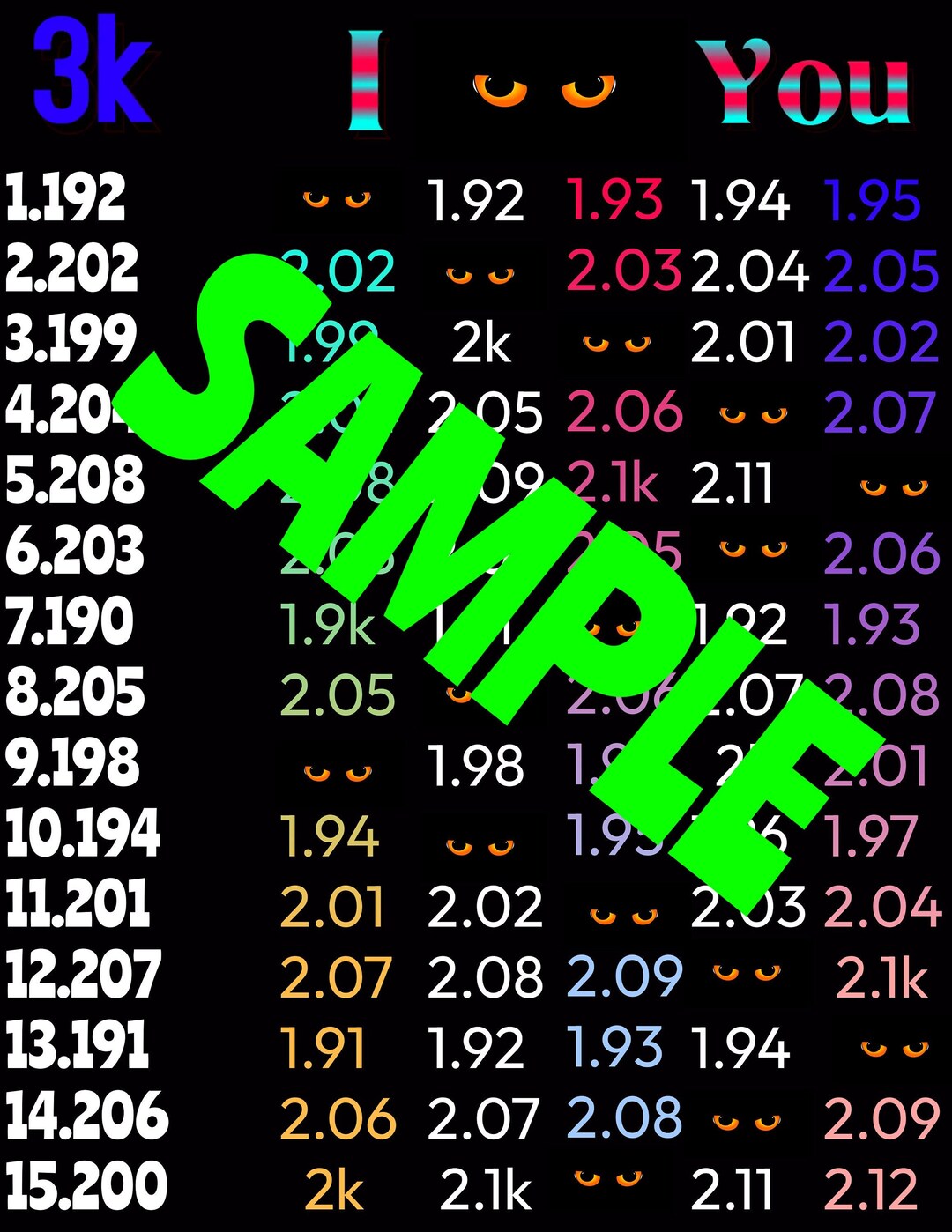 3K Wta Every Row Bingo Boards High Rollers Pick Your Pay Bingo Lines 1 ...