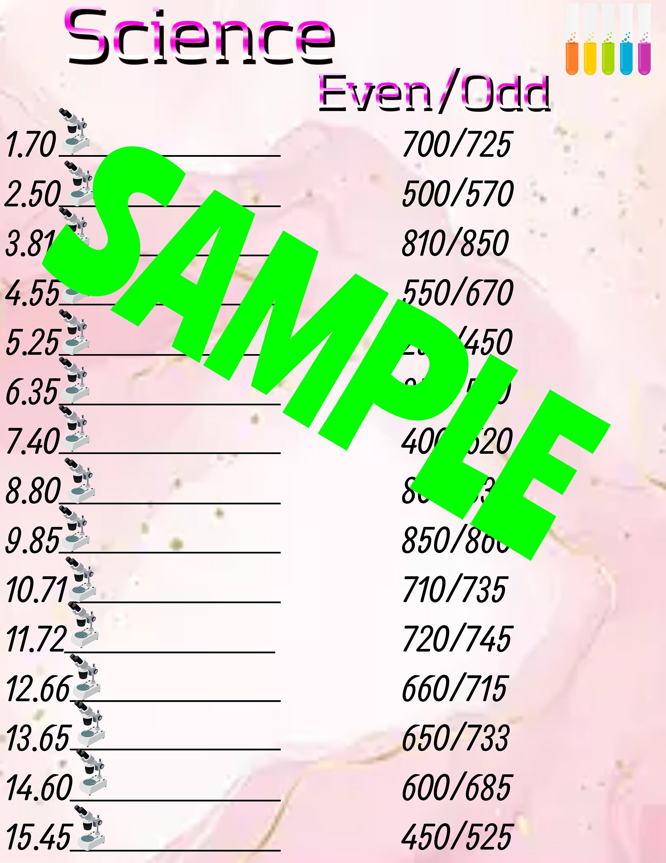 4 Pack Bundle Even & Odd Bingo Boards Bingo Lines 1-15 Pick Your Pay ...