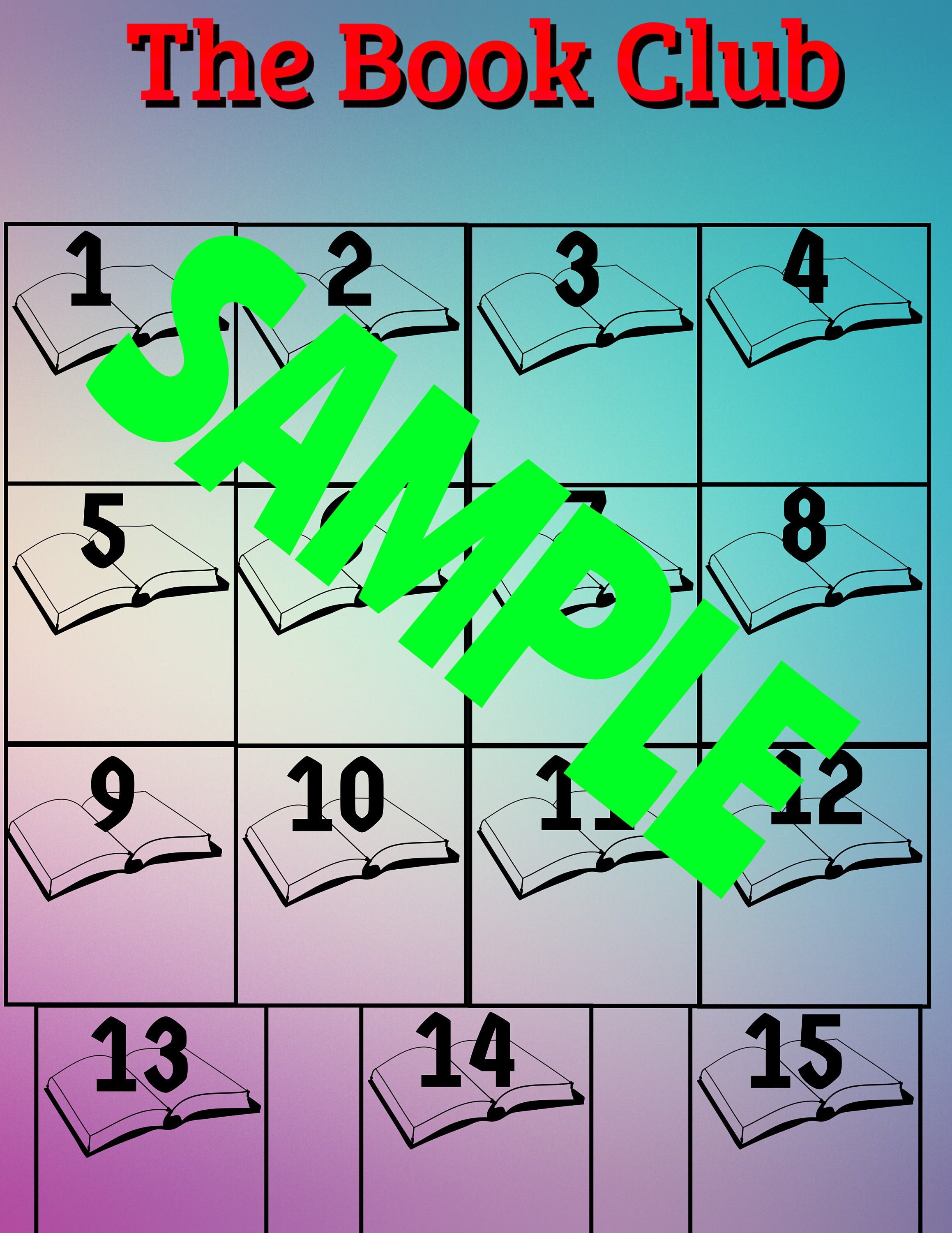 Bingo Template Bingo Squares 1-15 Bingo Board - Etsy
