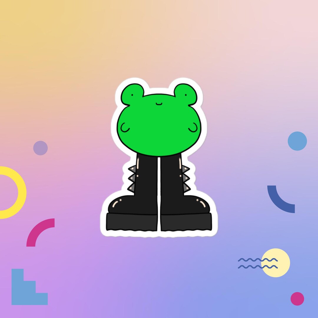 Goth Frog Vinyl Sticker - Etsy