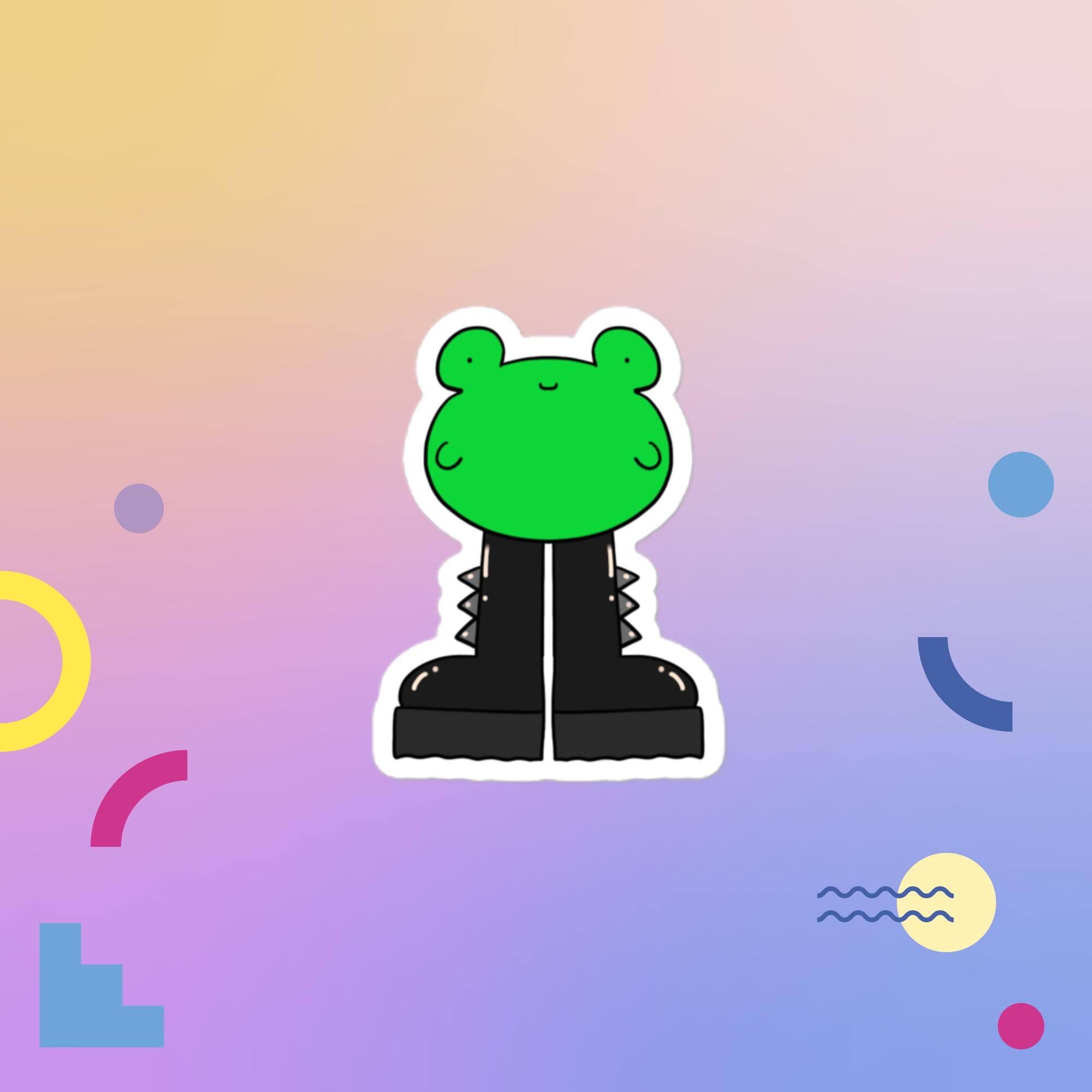 Goth Frog Vinyl Sticker - Etsy