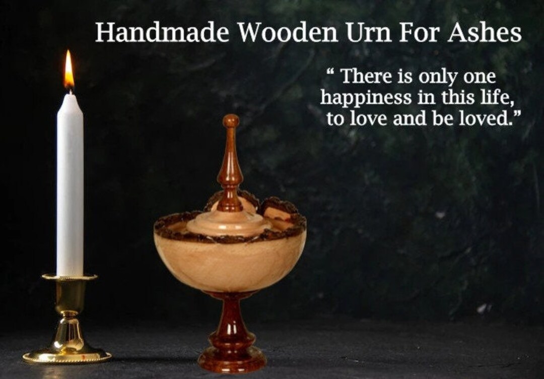 Wooden Urn for Human Ashes, Wooden Memorial Box, Keepsake Cremation ...