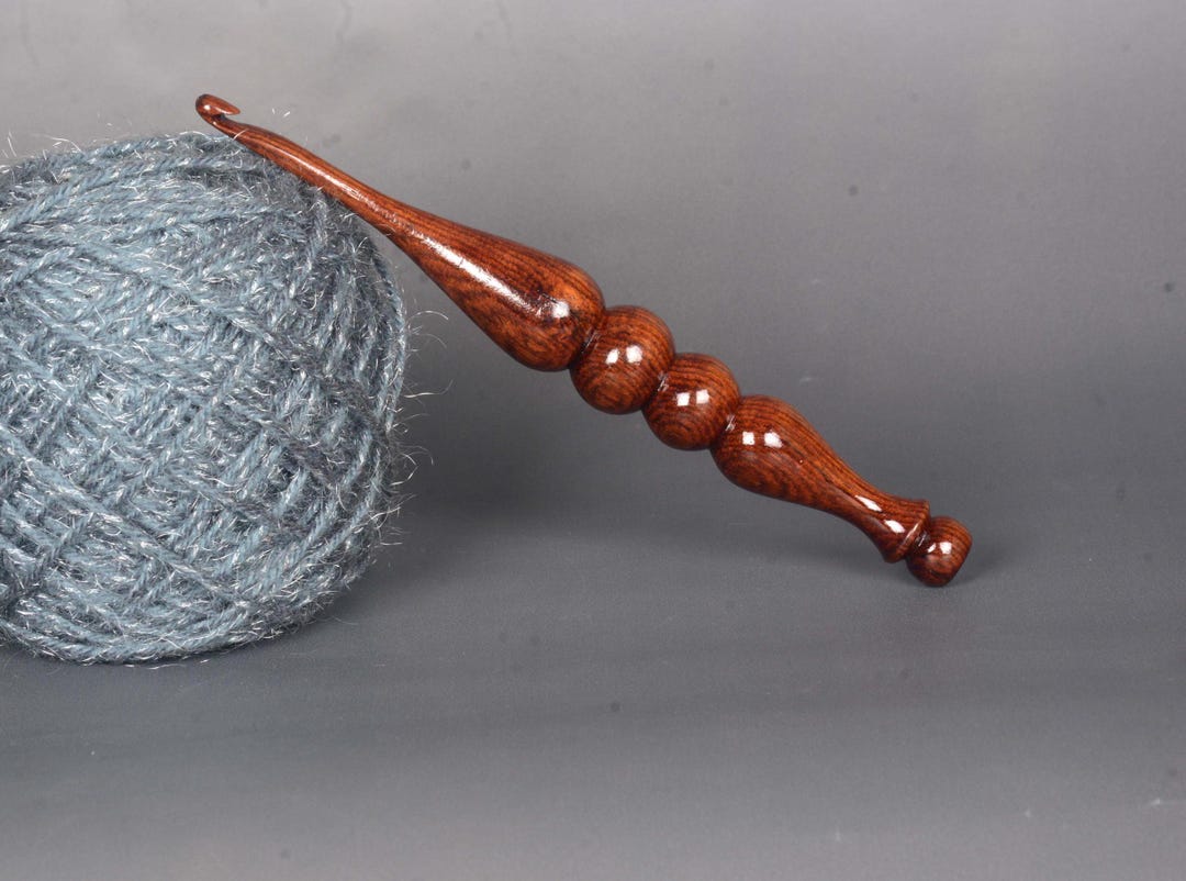 Crochet Hook Set of 7, Rosewood Crochet Hook for Knitting, Wooden Yarn ...