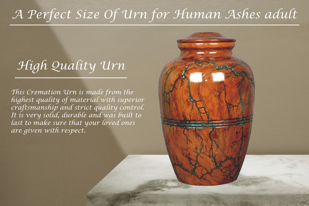 Fractal Burning Turn Wood Adult Cremation Urns, Wooden Urns for Ashes ...