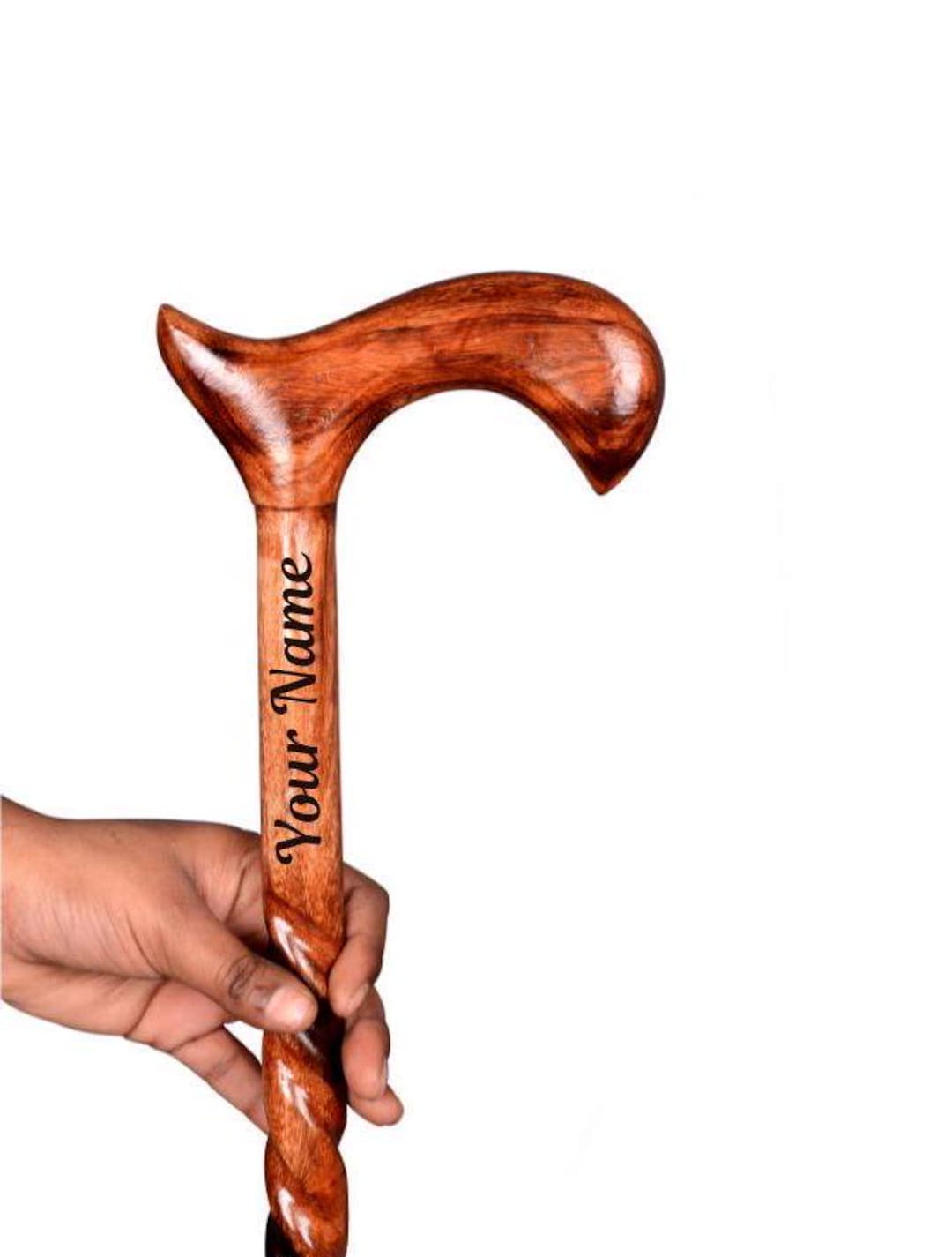 Personalized Walking Stick Wooden CANE, Handmade Carving Wooden Walking ...