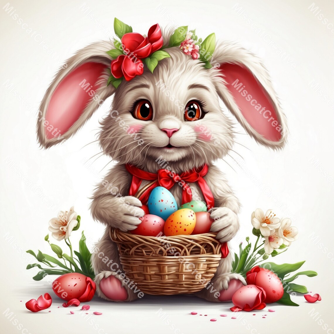 Easter Bunny Clipart, 21 High Quality Watercolor Jpgs, Instant Download ...