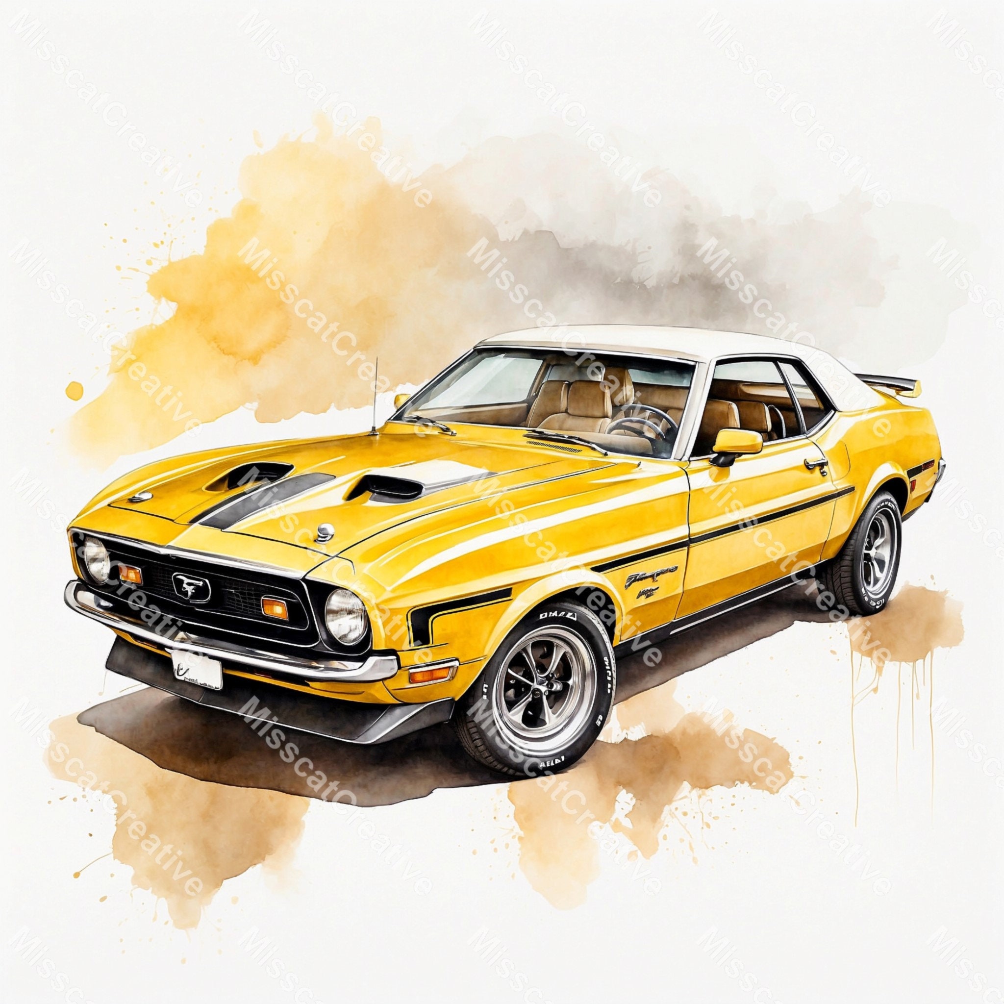 Ford Mustang Clipart, 29 High Quality Jpgs, Instant Download, Printable ...