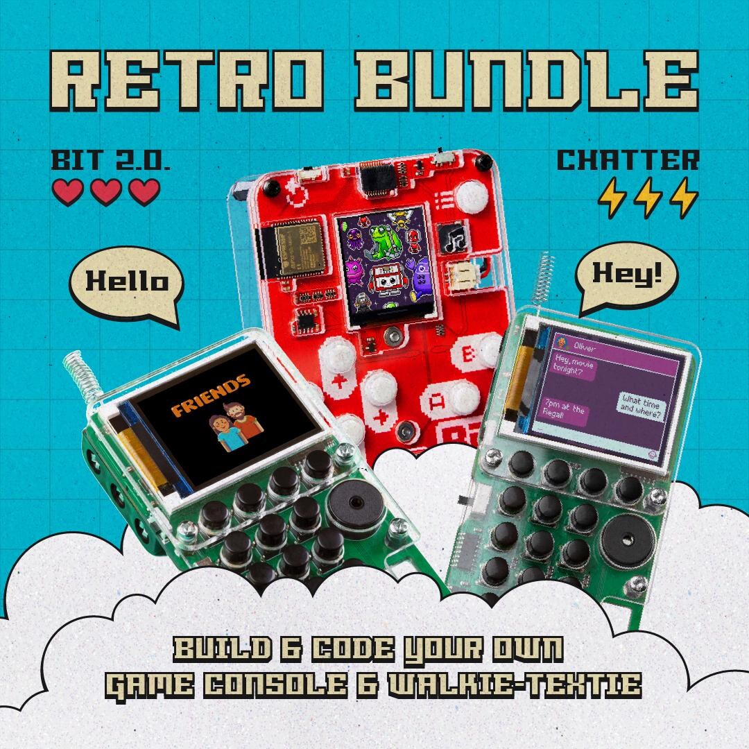 Circuitmess DIY Retro Bundle for Kids 11+ - Build & Code Your Own Game ...